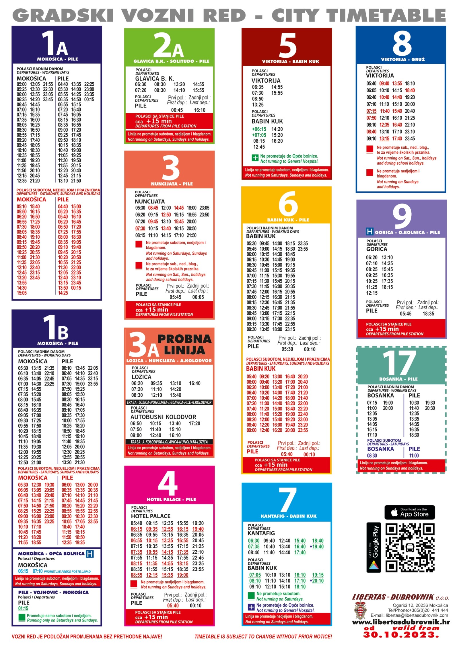 OD PONEDJELJKA Libertas ima novi vozni red, kreće i probna linija 3 A | Libero Portal